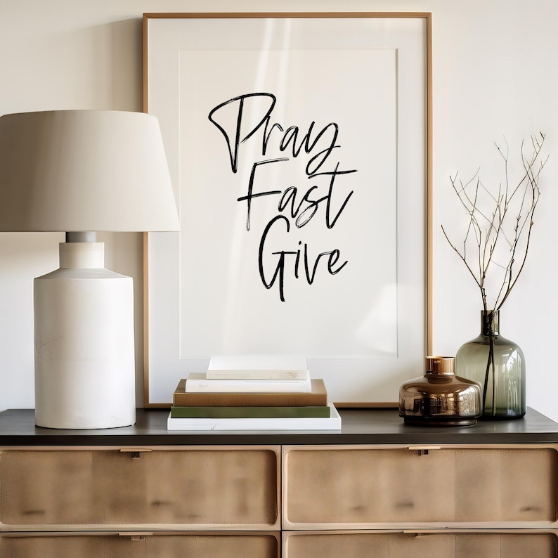 Lent Printable Art – Pray, Fast, Give, Catholic Decor (digital Download ...
