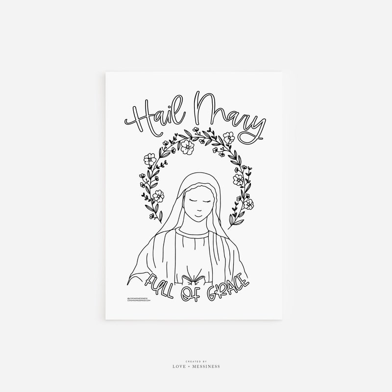 Rosary Coloring Sheet - Etsy