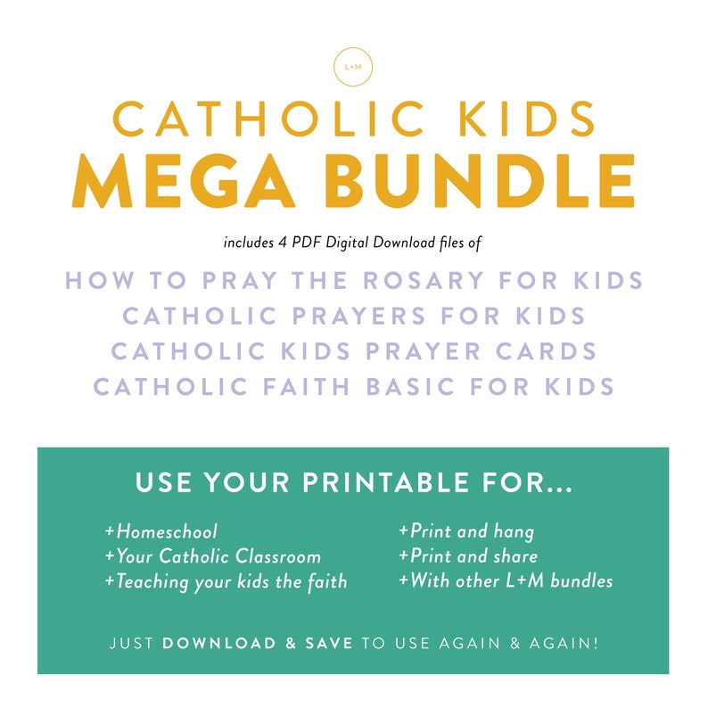 Catholic Kids MEGA BUNDLE - How to Pray the Rosary, Catholic Kids ...