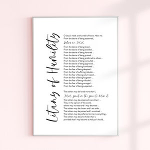 Litany of Humility Prayer Printable - Humility Prayer Print, Deliver Me ...