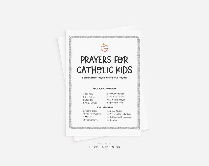 Catholic Prayers Bundle for Kids - Etsy Canada