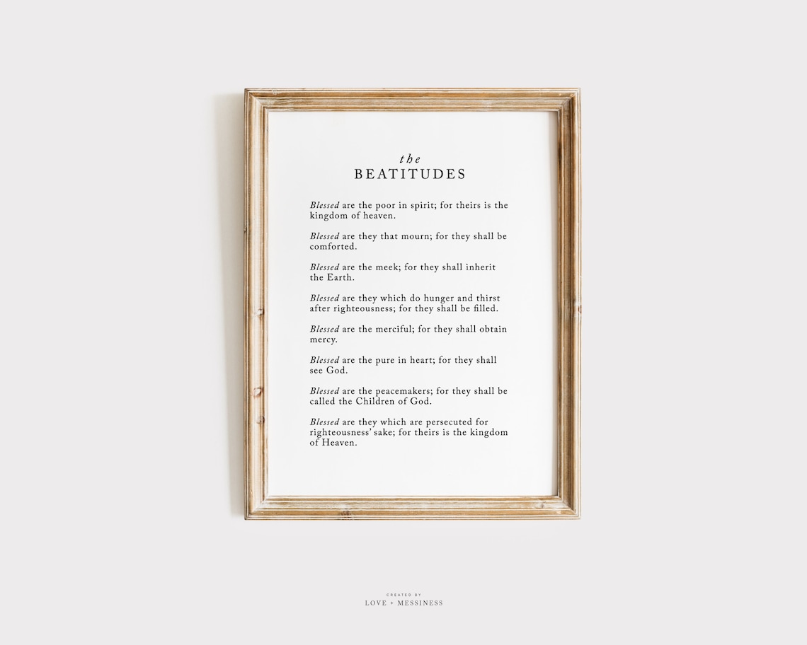 Catholic Print BUNDLE - 10 Commandments & the Beatitudes Prayer ...
