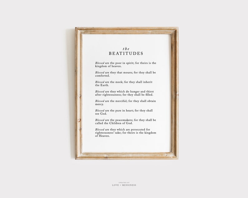 Catholic Print BUNDLE - 10 Commandments & the Beatitudes Prayer ...