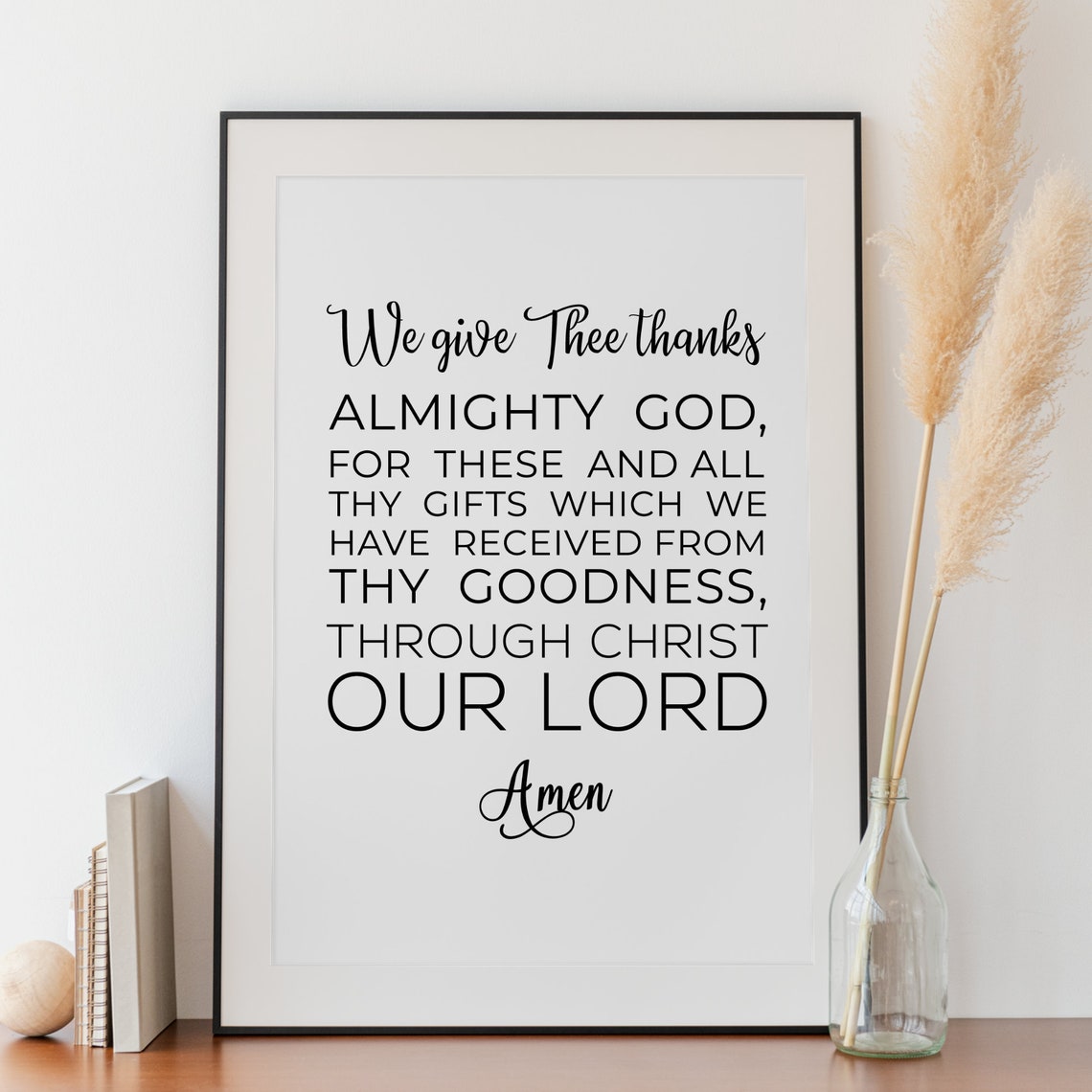 Grace After Meals Catholic Prayer Printable -- Catholic Home Decor ...