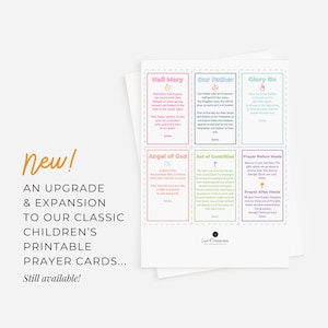 Children's Printable Prayer Card BUNDLE: Set of 12 Catholic Prayers ...