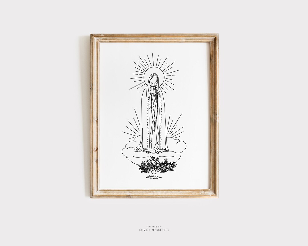 Our Lady of Fatima Printable Wall Art -- Blessed Virgin Mary Wall Art ...