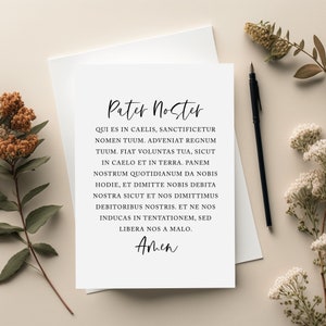 Pater Noster Printable -- the Lords Prayer Printable Art, Matthew 6:9 ...