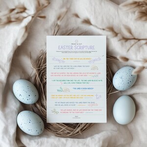 Easter Scripture Printable : Easter Bible Verses for Kids, Printable ...