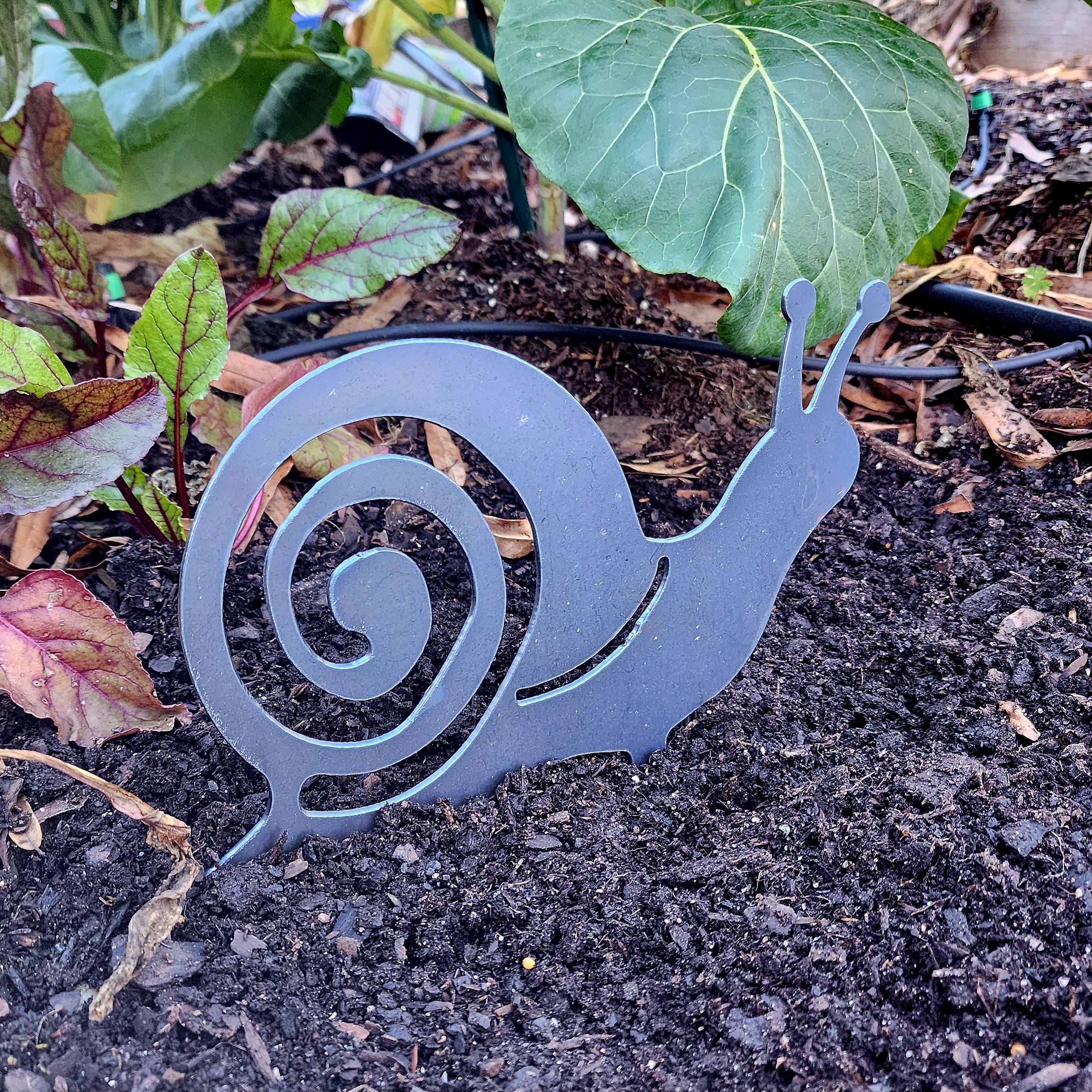 Handmade Metal Snail Garden Art - Rusted Garden Decor - Etsy