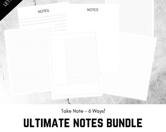 Student Note Taking Template Printable Pack A4 A5 and