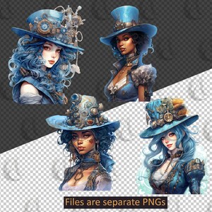 Blue Steampunk Clipart Set - PNG Instant Download Commercial Use - Etsy