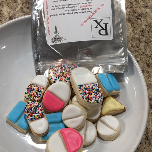 GET WELL THEME Assorted Decorated Cookies. Prescription Bag of - Etsy