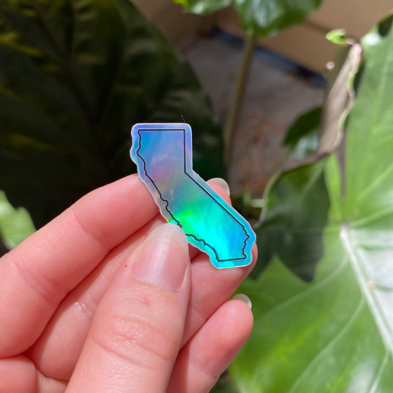 California Holographic Vinyl Sticker Cali California Love - Etsy