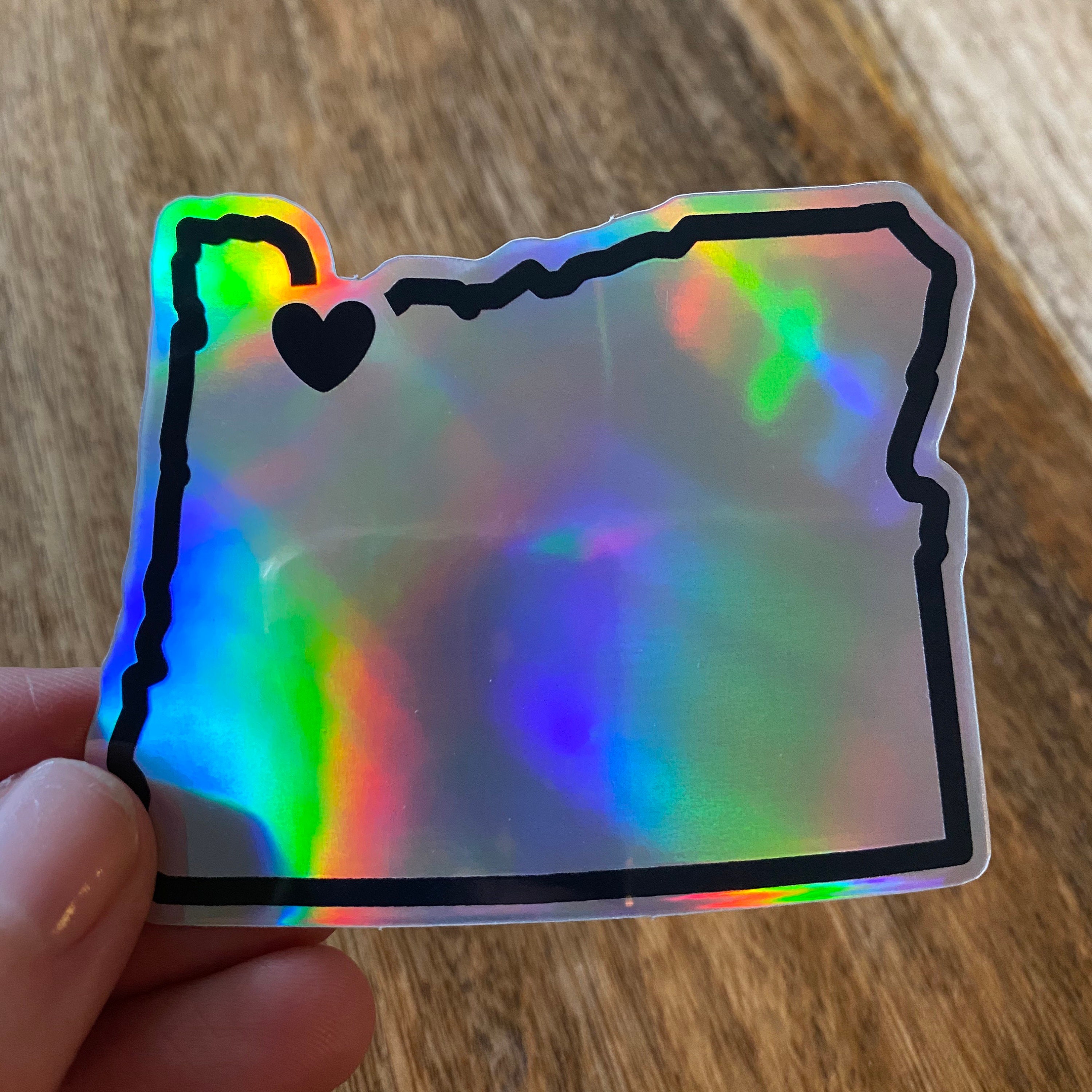 Holographic Oregon sticker Portland Oregon 503 Willamette | Etsy