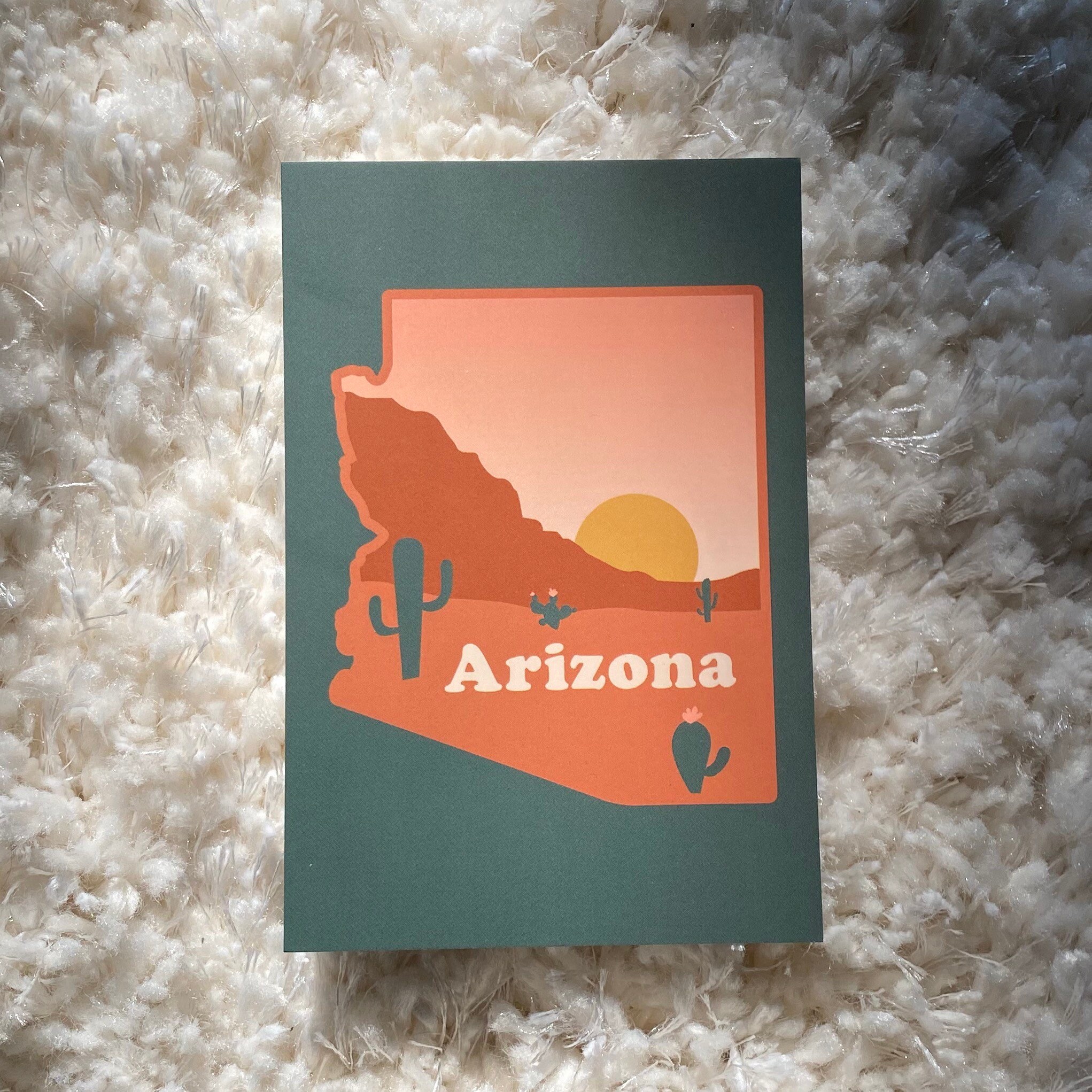Arizona state postcard | Etsy