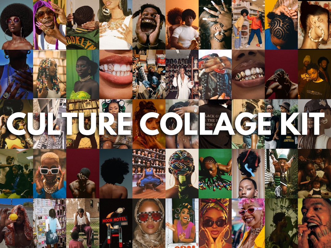 For the Culture Aesthetic Wall Collage Kit - Black Culture Collage Kit ...
