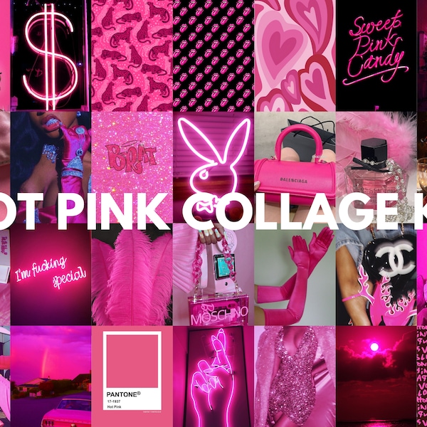 Pink Collage Kit - Etsy