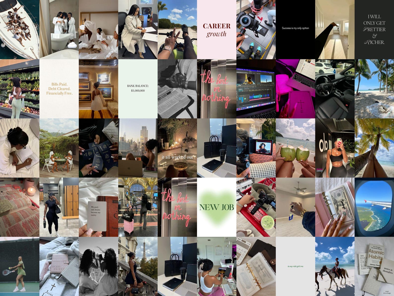 2025 Vision Board Collage Kit | 95 Printable Images (digital Download ...