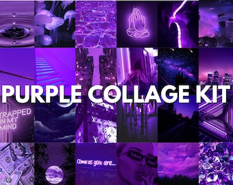 Purple Collage Kit | Etsy