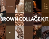 Brown Collage Kit Brown Aesthetic Wall Collage Brown Wall - Etsy