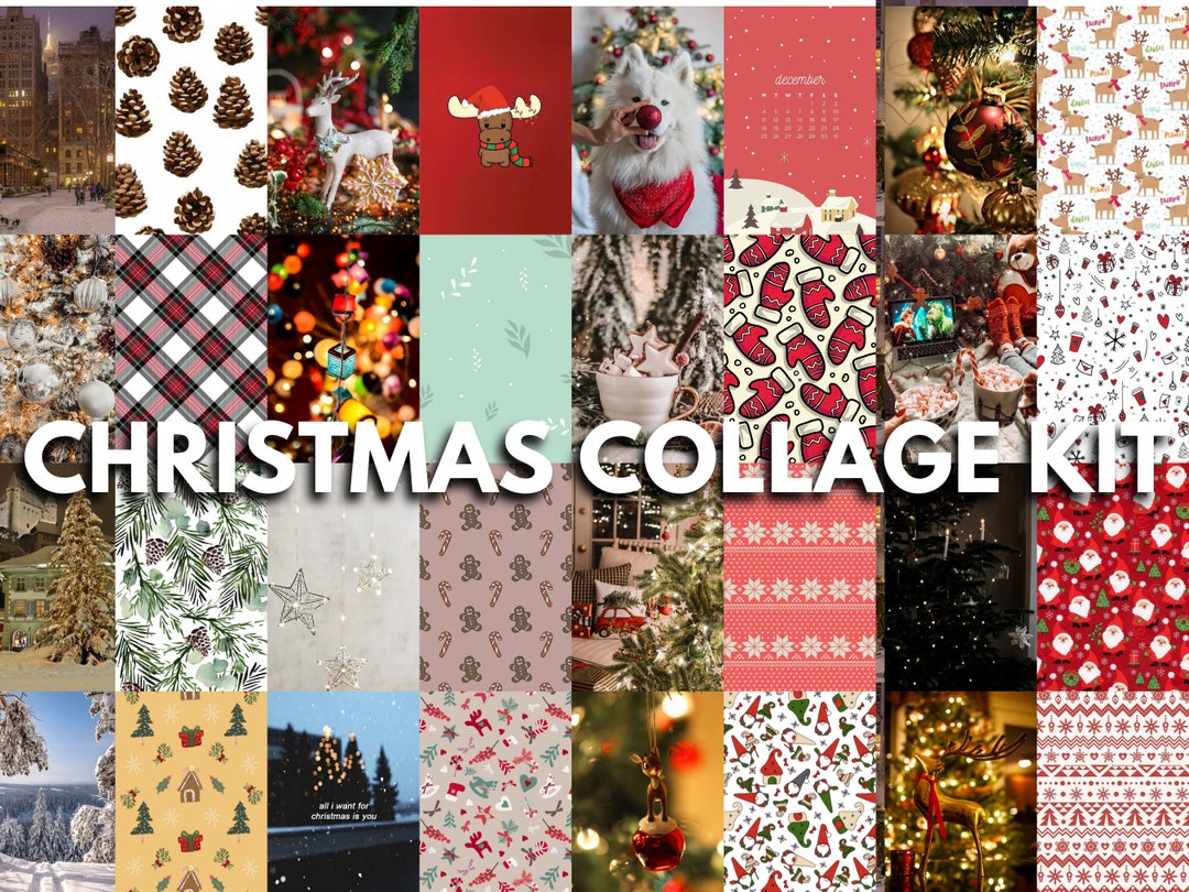 Christmas Wall Collage Kit Winter Wonderland Collage Set Christmas Wall ...