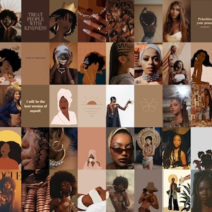 Black Girl Magic Wall Collage Kit | Melanin Collage Kit , Brown Girl ...