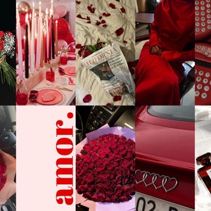 INSTANT DOWNLOAD Red Lovecore Collage Kit , Valentine's Day Collage Kit ...