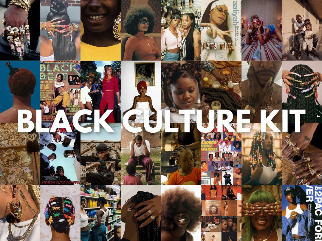 Black Culture Aesthetic Collage Kit – 60 Digital Photos (digital ...