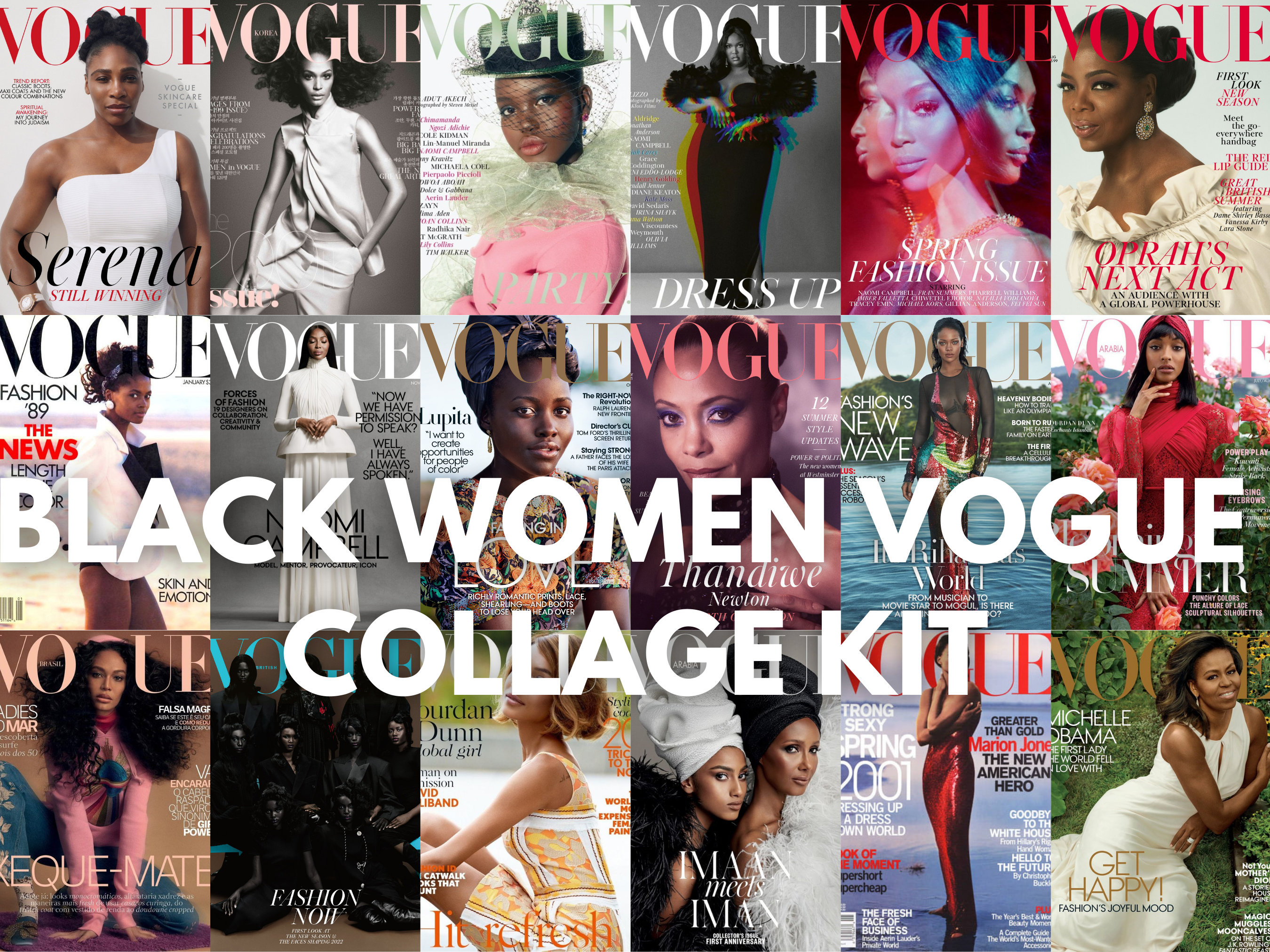 Fashion Magazine Covers Collage