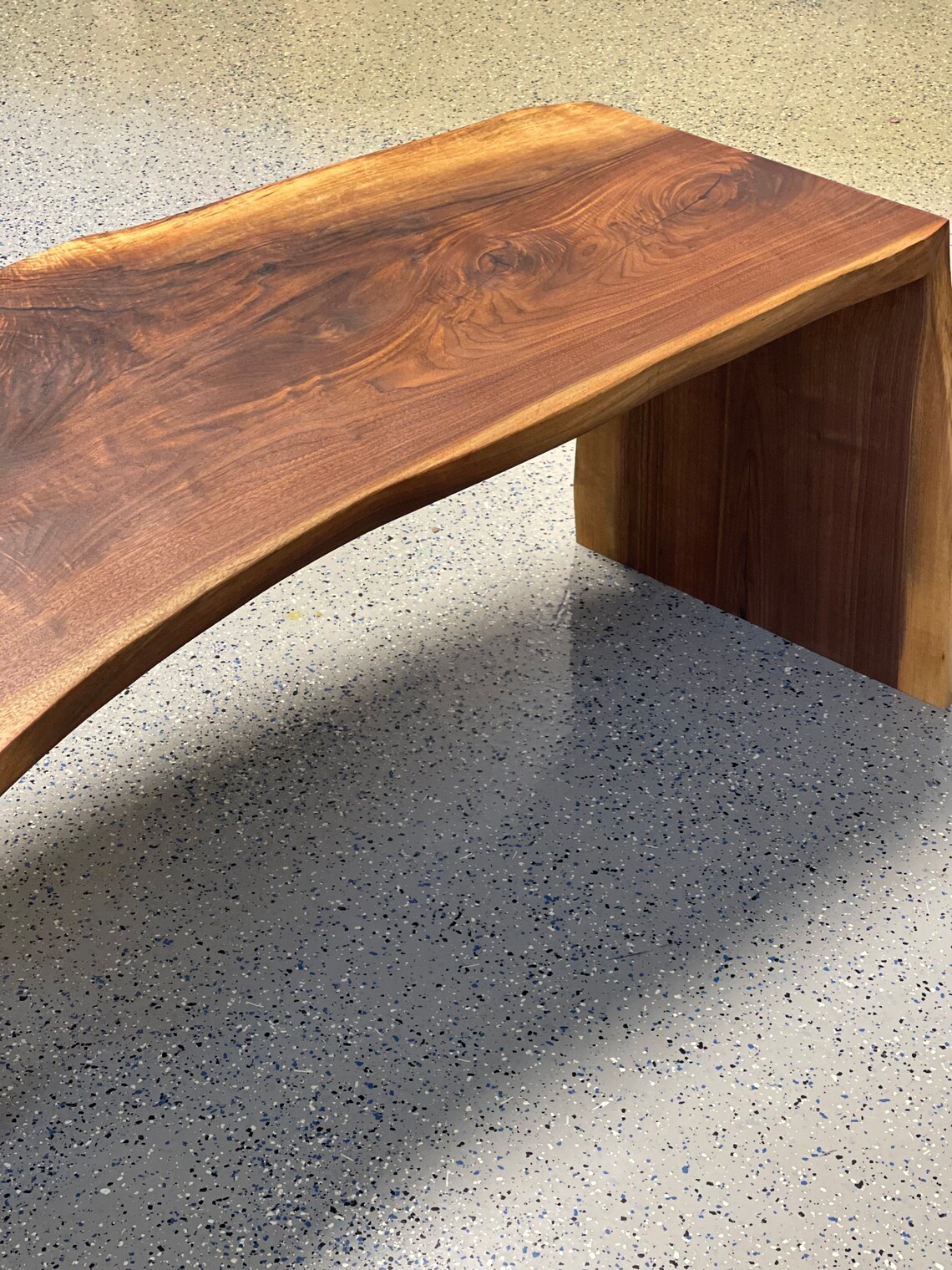 Waterfall Live Edge Walnut Table - Etsy