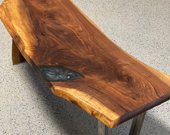 Live Edge Waterfall Maple Coffee Table - Etsy