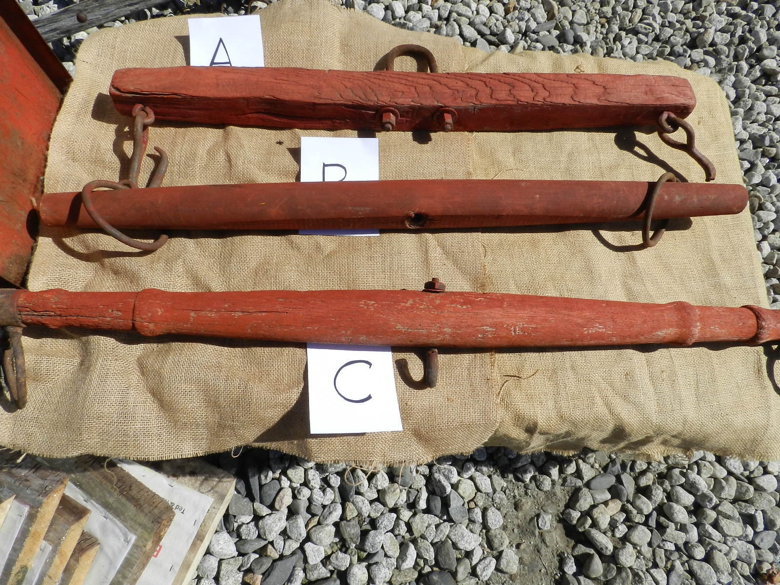 From 3 SINGLE TREE Yokes/barn Red - Etsy