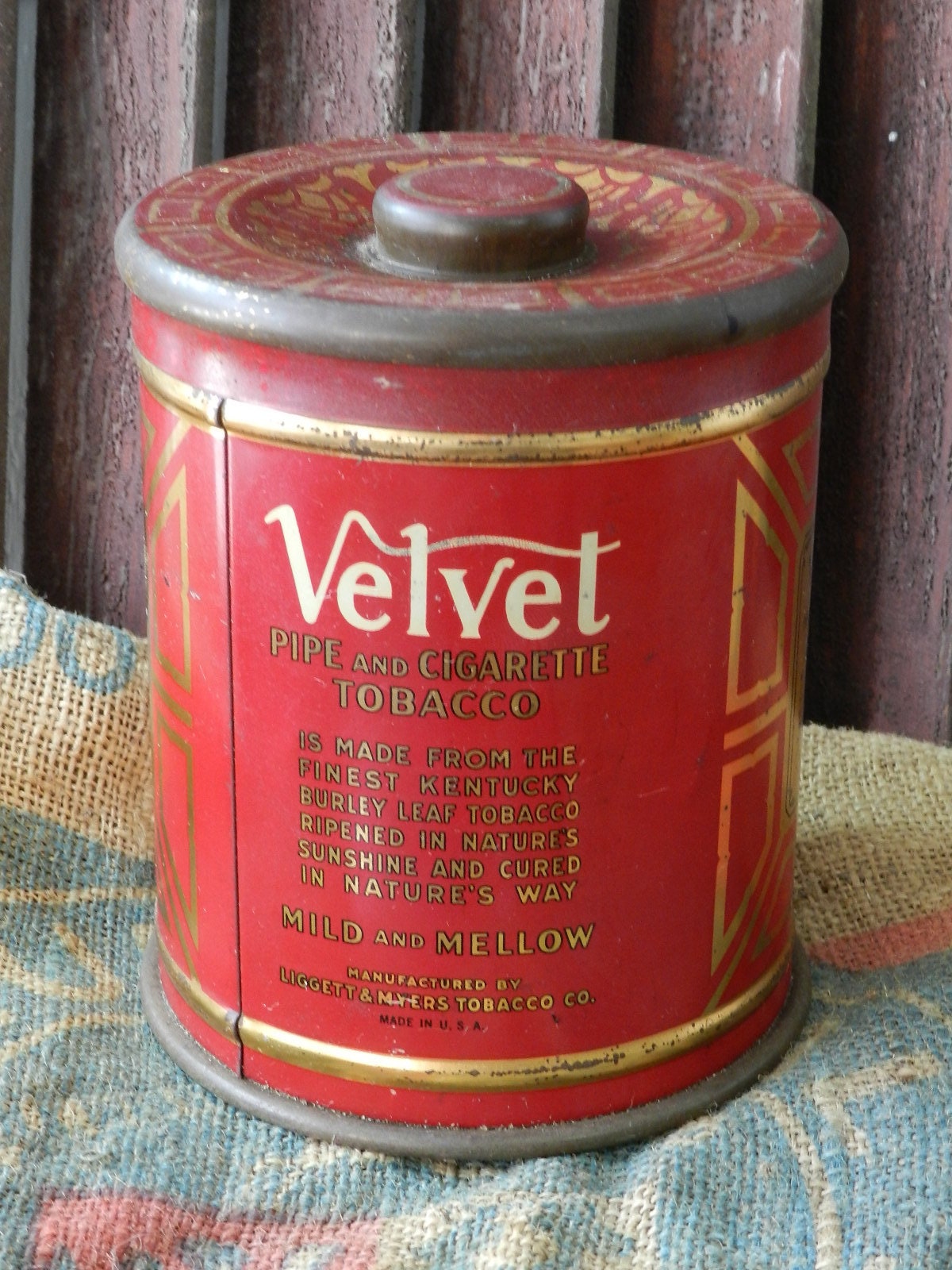VELVET TOBACCO TIN Humidor Tin - Etsy