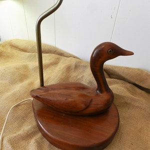 SOLID WOOD DUCK Lamp/Shade | Etsy