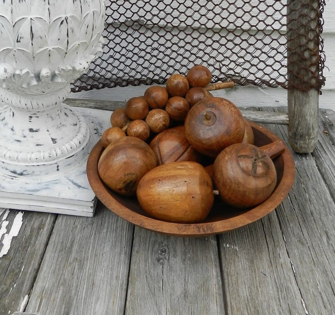 8 MONKEY POD FRUIT & Wood Bowl - Etsy