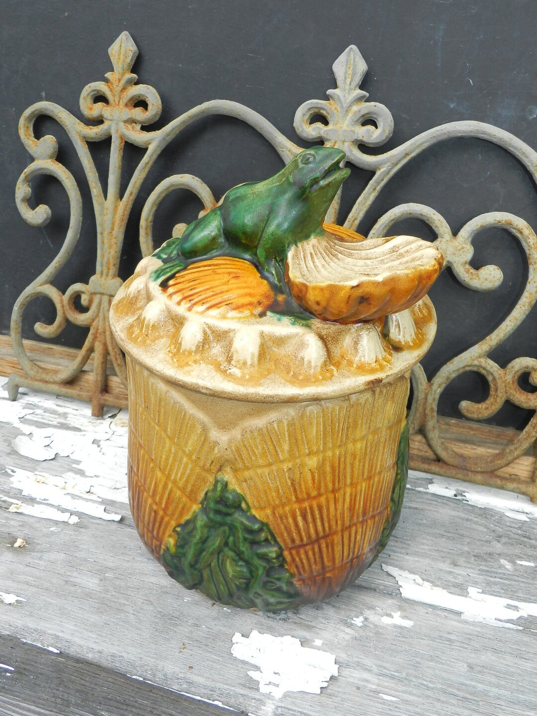 RAKU POTTERY/FROG Canister - Etsy