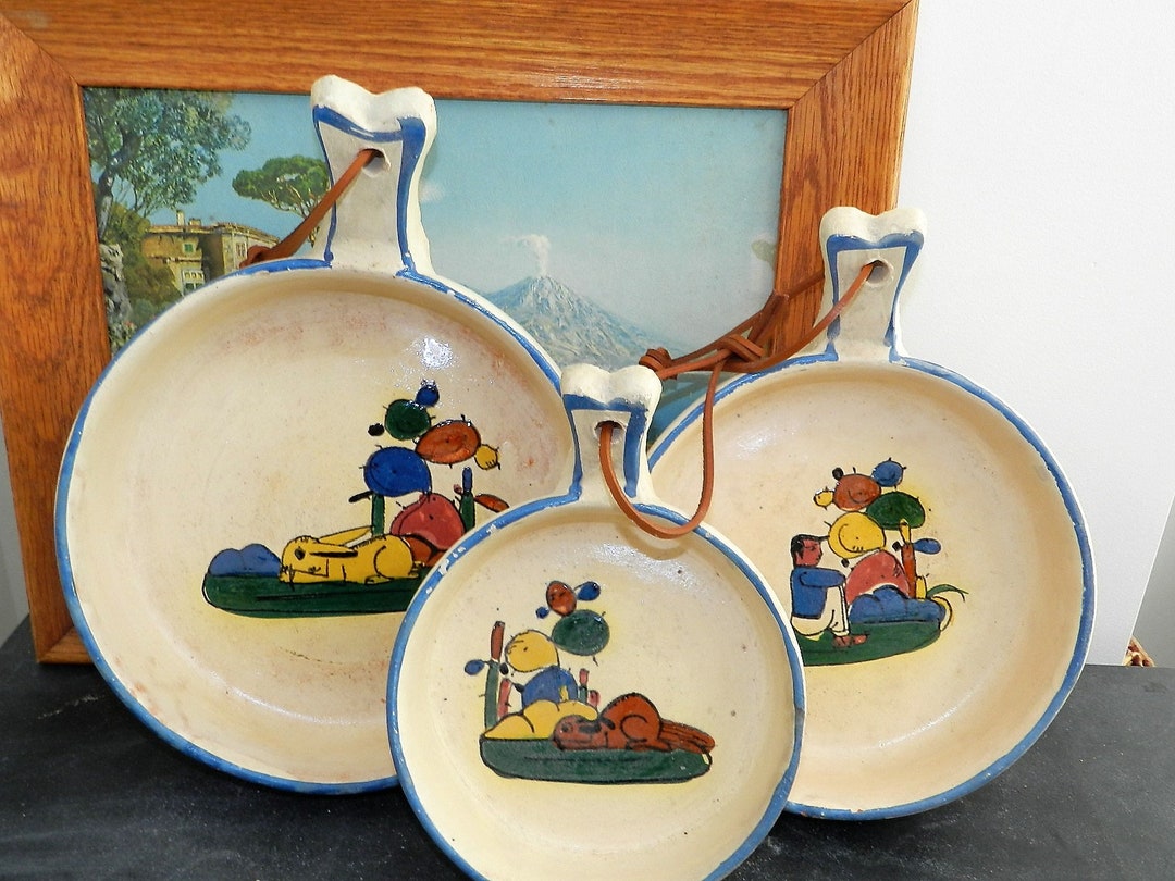 ANTIQUE NESTING PANS/ Mexican Style Clay Pottery - Etsy