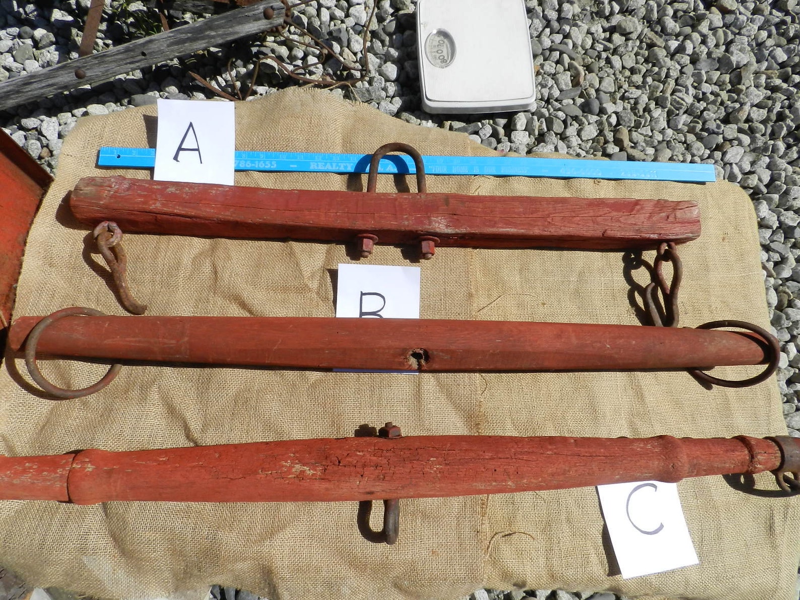 From 3 SINGLE TREE Yokes/barn Red - Etsy