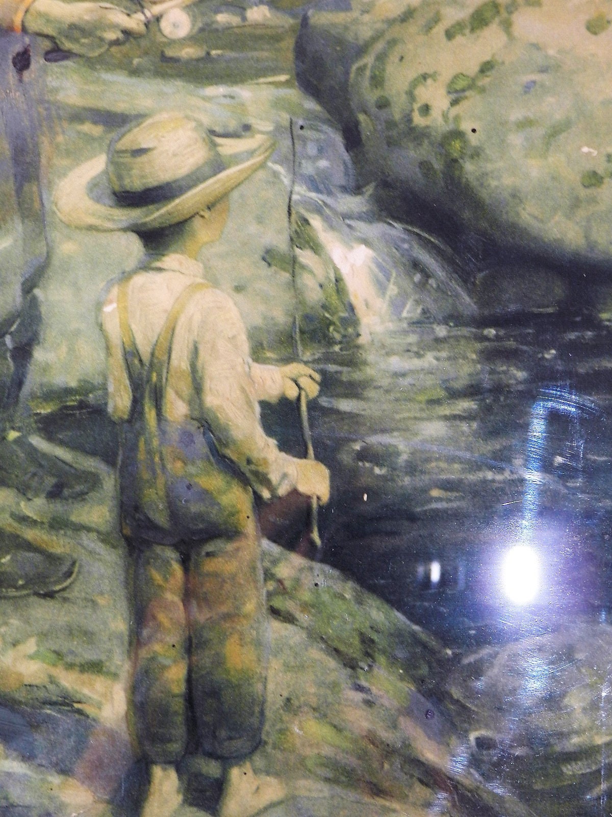 FRAMED ART PRINT-Victor C. Anderson/ Grandfather & Boy Trout | Etsy