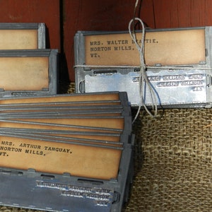 6 ANTIQUE Address PLATES/ Address-o Graph Plates/3 Canadian/3 VERM0NT ...