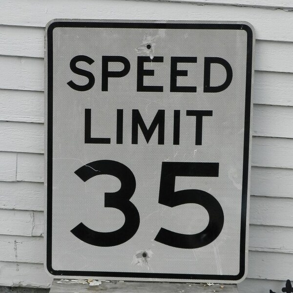 Speed Limit Sign - Etsy