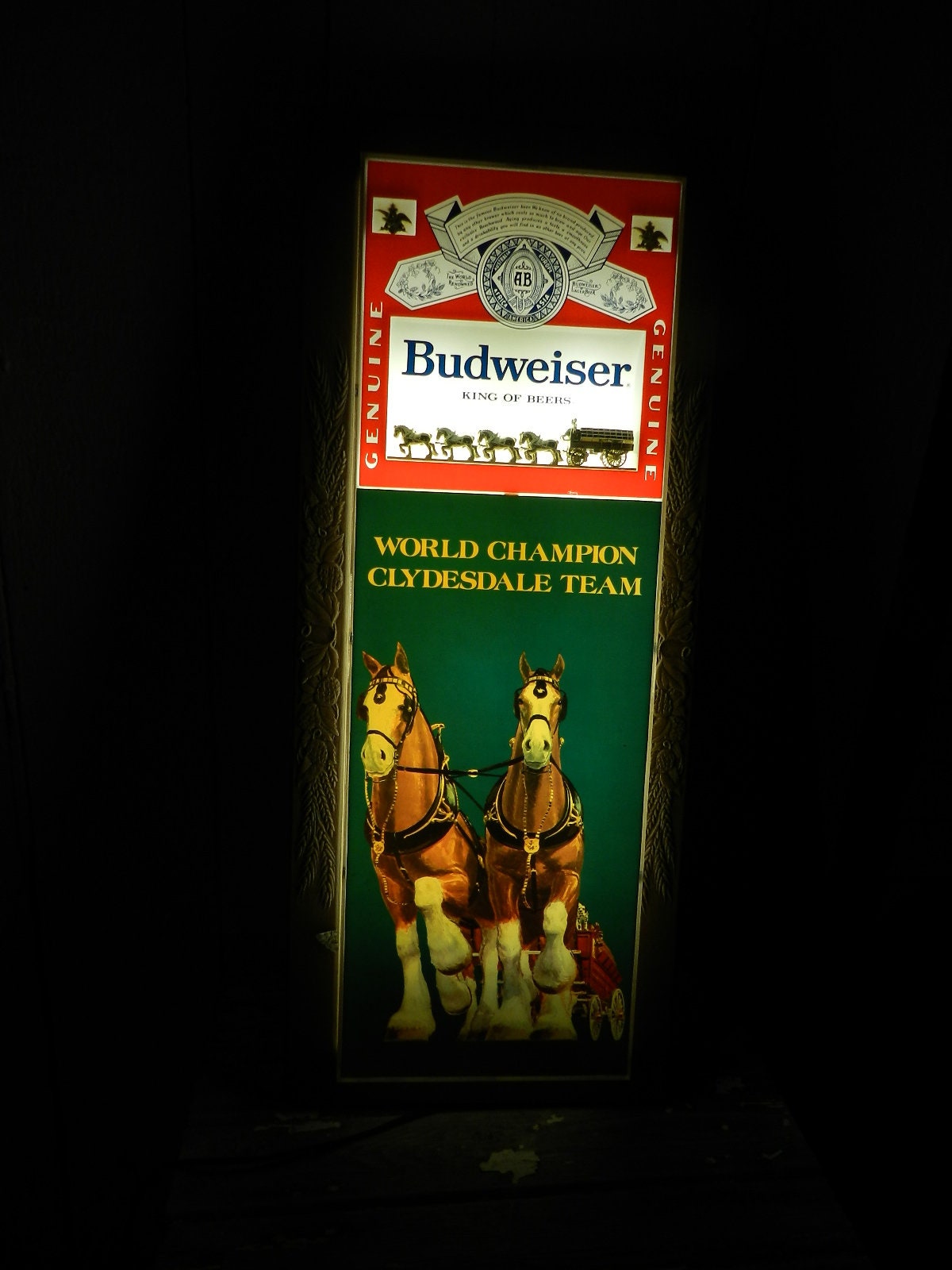 Budweiser Clydesdale Lighted Sign for sale | Only 2 left at -70%