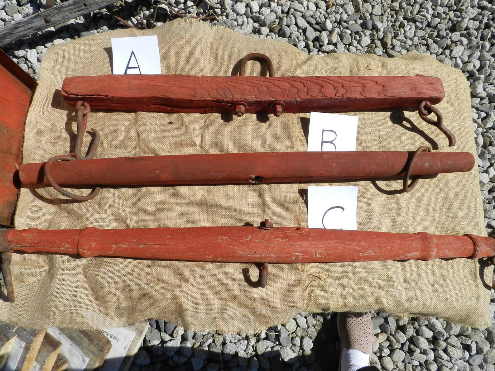 From 3 SINGLE TREE Yokes/barn Red - Etsy