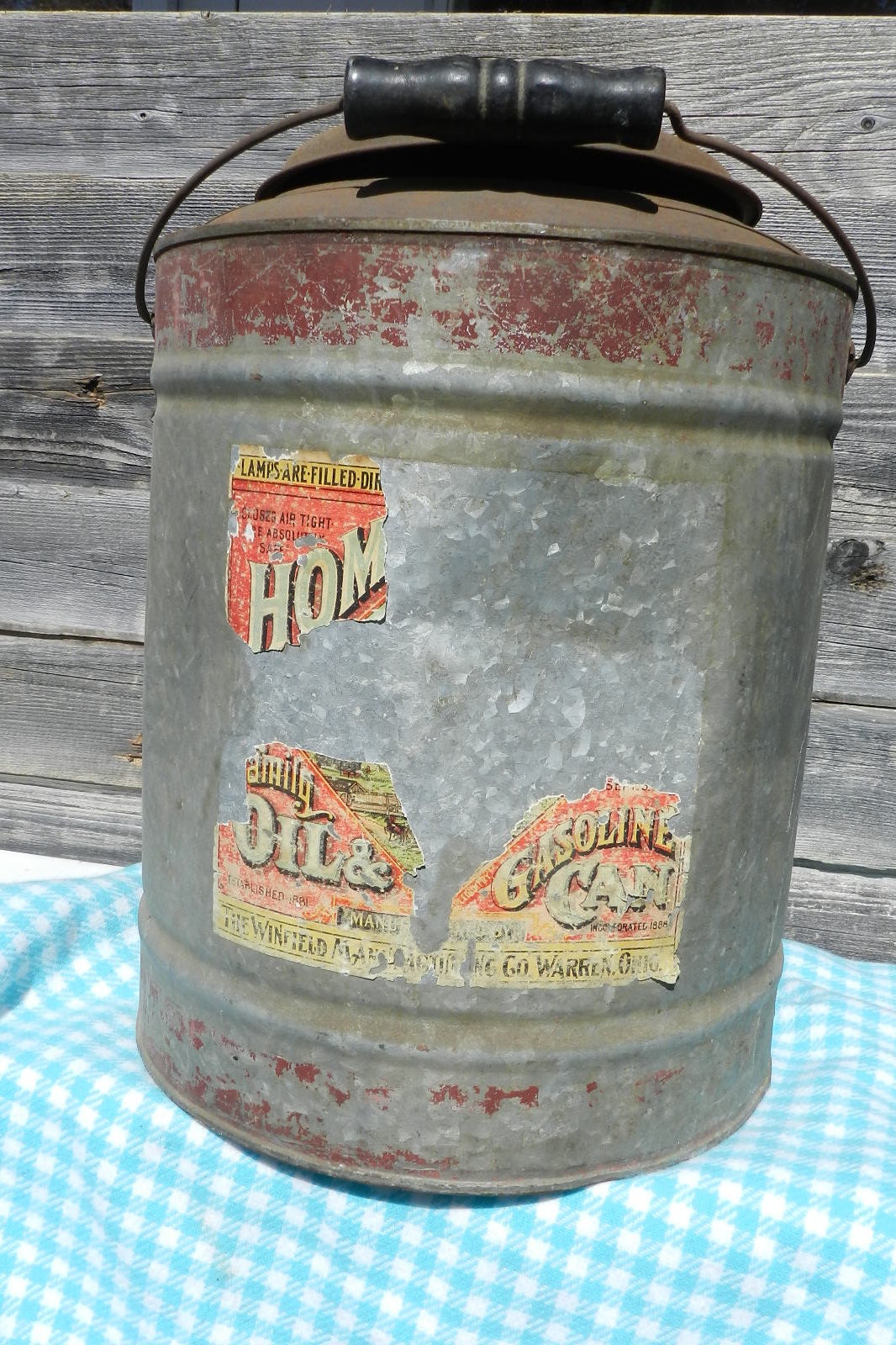 VINTAGE HOME RULE Galvanized Gas Can - Etsy