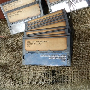 6 ANTIQUE Address PLATES/ Address-o Graph Plates/3 Canadian/3 VERM0NT ...