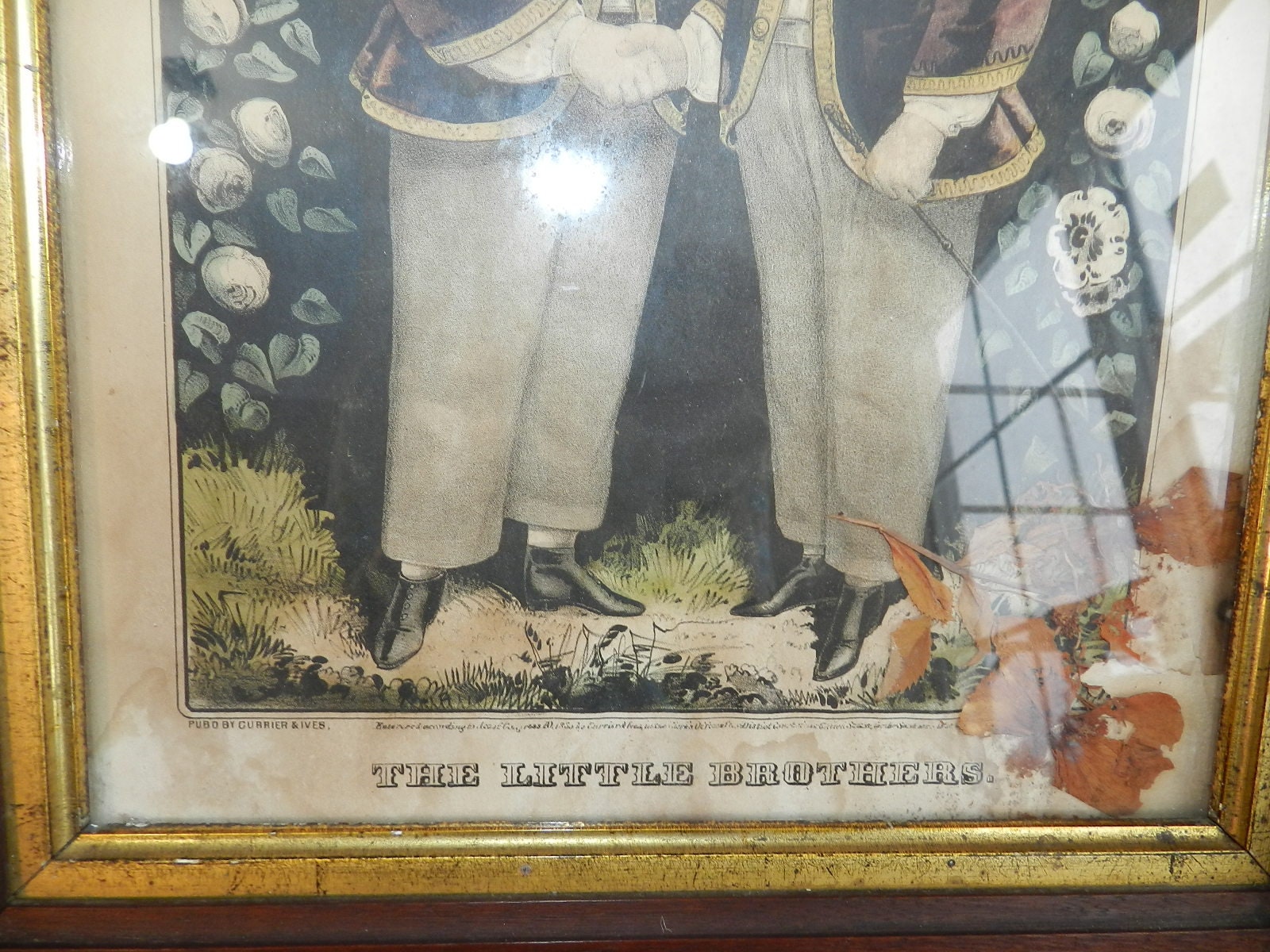 ANTIQUE LITTLE BROTHERS Lithograph Print/ 19th Century. - Etsy