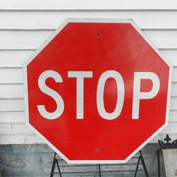 Vintage Stop Sign - Etsy