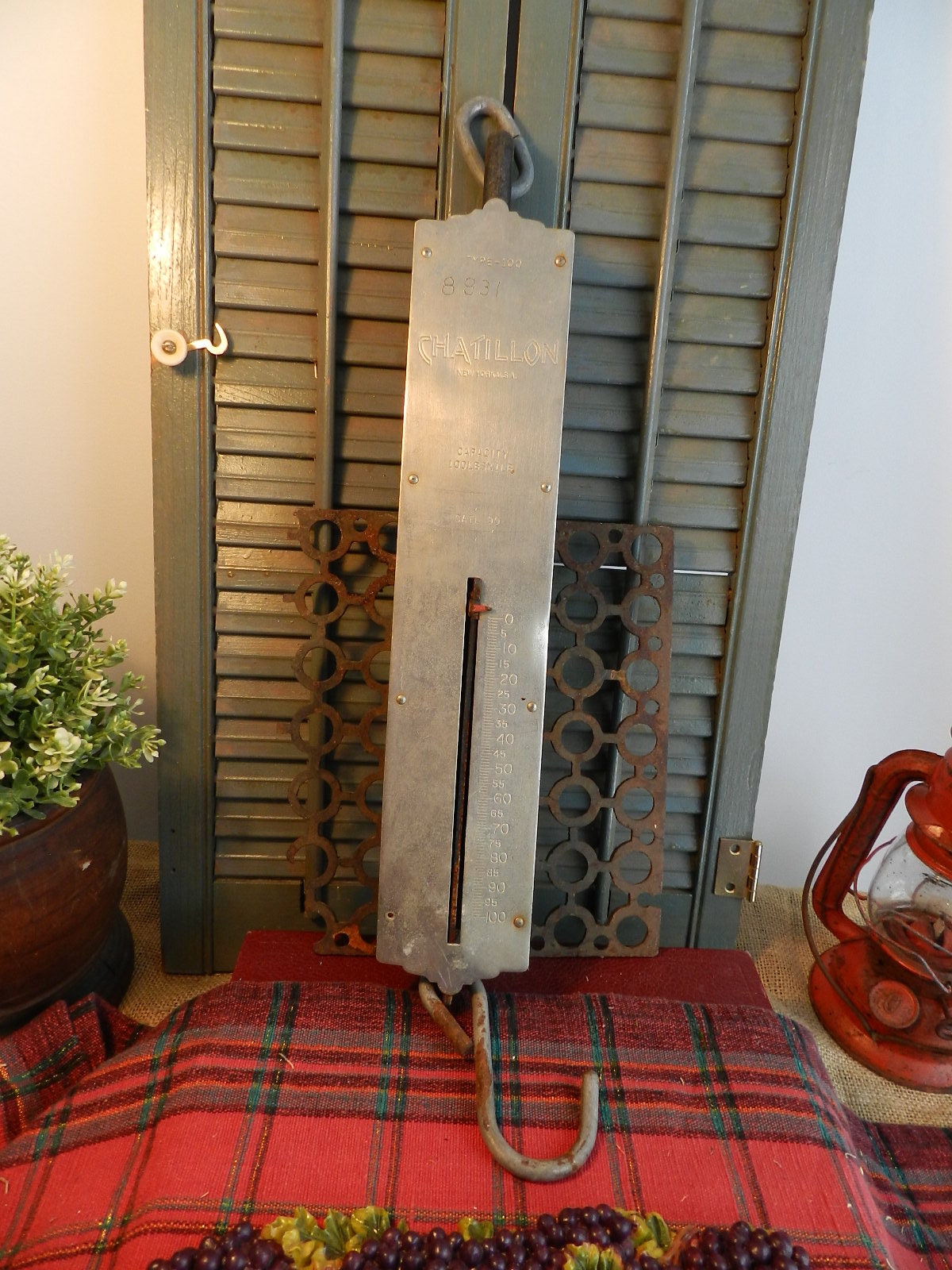 CHATILLON HANGING SCALE/ 100 Lbs/type-100 - Etsy