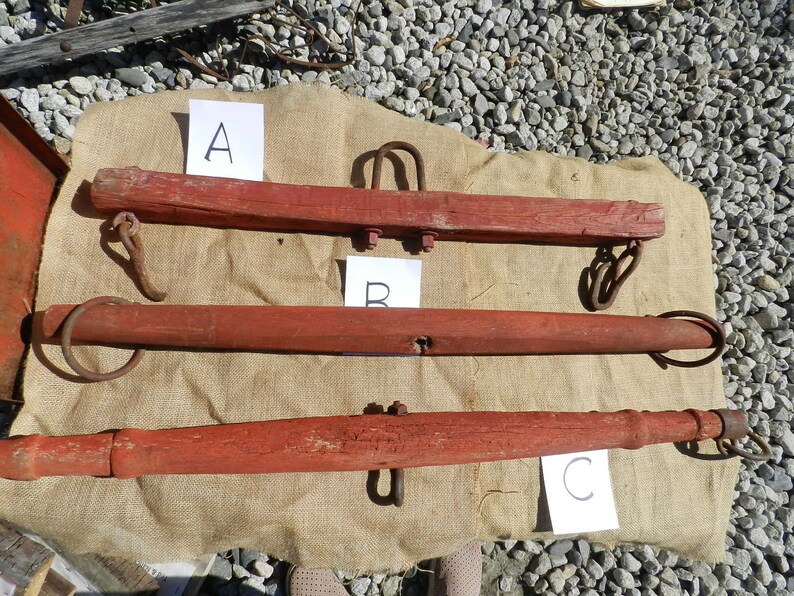 From 3 SINGLE TREE Yokes/barn Red - Etsy