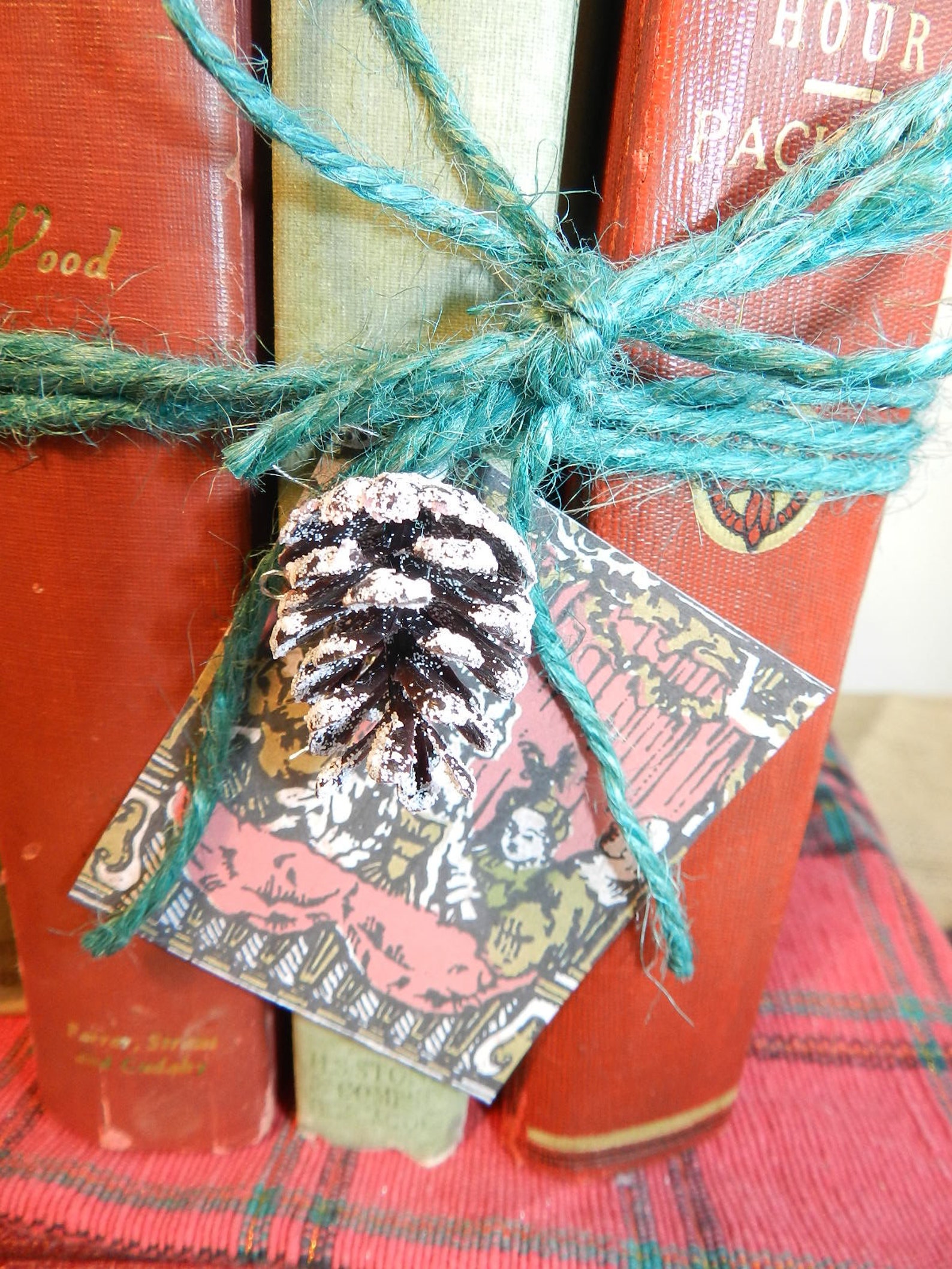 VINTAGE BOOK Bundle/green & Red/ Choice of 3 4 or 6 Books - Etsy